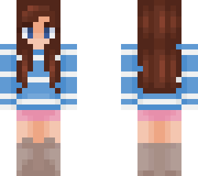 Striped blue sweater | Minecraft Skin
