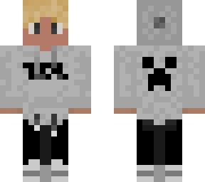 white skater creeper hoodie | Minecraft Skin