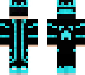 Black and cyan minecraft skin cyan crown skin like LivingLegendOP ...
