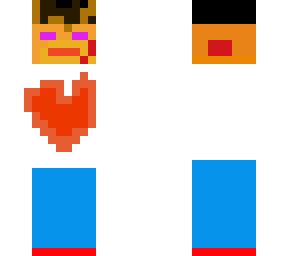 My first skin(The red stains on the face is blood) | Minecraft Skin