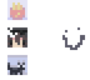 :. stars, cats, and fries // pfp ce | Minecraft Skin