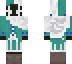 cyan and white jester | Minecraft Skin