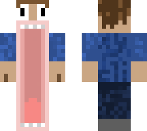 extremely surprised man | Minecraft Skin