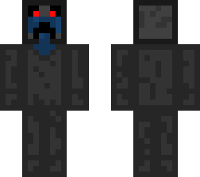 Blue creeper wearing bedrock armor | Minecraft Skin
