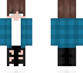 Blue plaid flannel shirt eboy | Minecraft Skin
