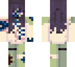 sculk infected girl | Minecraft Skin