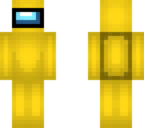 Yellow among us with Young Sprout hat | Minecraft Skin