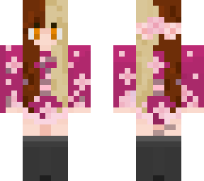 Magenta Sakura Cat | Minecraft Skin