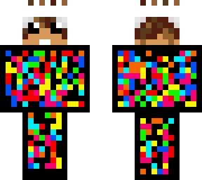 Rainbow Pixel Crown | Minecraft Skin