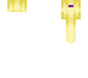 Blond Ponytail hair base with bangs | Minecraft Skin