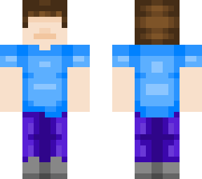 Steve teared clothes Rig Texture For Blender | Minecraft Skin