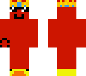 red crown skin with smile and sunglasses | Minecraft Skin