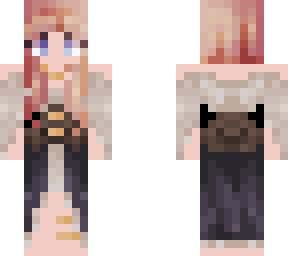 Lilith in a navy blue dress | Minecraft Skin