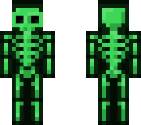 Green Skeleton! | Minecraft Skin