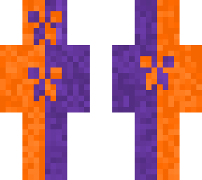 Two Sided Creeper (Orange and Purple) | Minecraft Skin