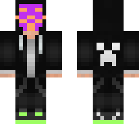 Hacker With LED light mask | Minecraft Skin
