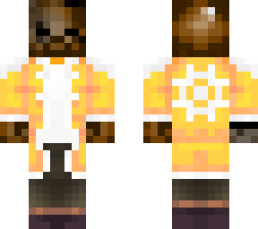 infected orange steve leader | Minecraft Skin