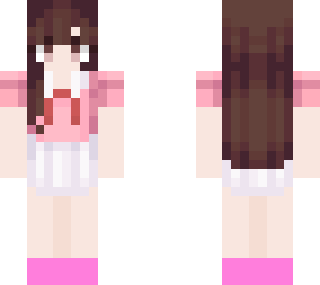 Girl wearing pink socks | Minecraft Skin