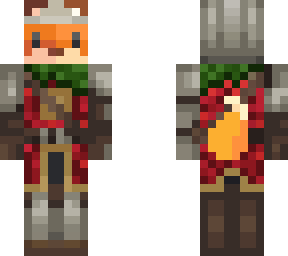 Fox Knight With Removable Armor | Minecraft Skin