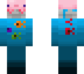 Axolotl floating on the seas | Minecraft Skin