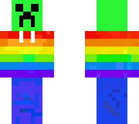 rainbow creeper | Minecraft Skins