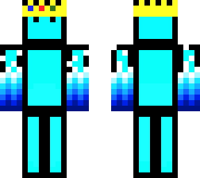 The blue king flaming fists | Minecraft Skin
