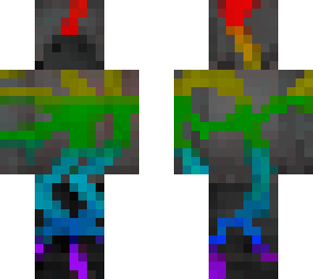 Rainbow Void Steve | Minecraft Skin