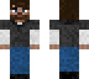 Long Hair/Bearded Steve | Minecraft Skin