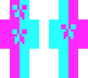 pink and blue | Minecraft Skin