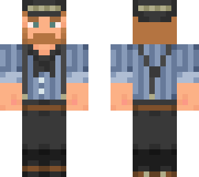 Arthur Morgan Jacketless V2 - RDR2 | Minecraft Skin