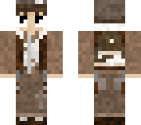 brown detailed fur collar dude | Minecraft Skin