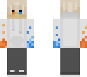 Fire vs Water boy | Minecraft Skin