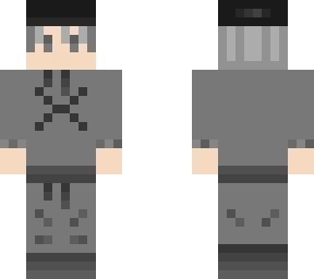 Grey Style Boy With Black Cap | Minecraft Skin