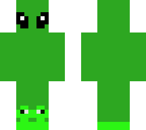 Alien with frog slippers | Minecraft Skin