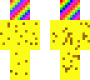 Cheetah with rainbow head and a dream head | Minecraft Skin