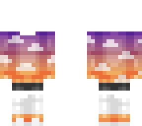 Cloudy Sky Sweater OB 1.4 Vibrant Sunset | Minecraft Skin
