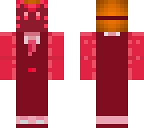 full red mon warden fox mask | Minecraft Skin