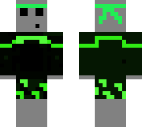 green slime face ninja | Minecraft Skin