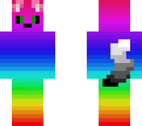 Rainbow wolf | Minecraft Skin
