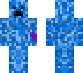 Creeper Azul Con Corazon | Minecraft Skin