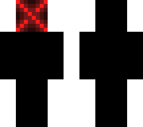 Glowing red X | Minecraft Skin