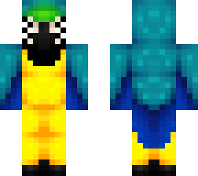 Blue And Gold Macaw | Minecraft Skin