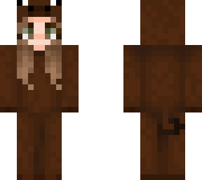 Fluffy Brown Cow | Minecraft Skin