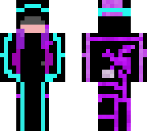 Neon hacker dragon | Minecraft Skin