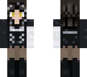 Wolf cut Black top | Minecraft Skin