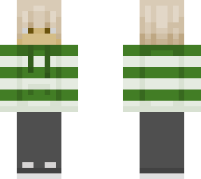 Green/white striped hoodie | Minecraft Skin