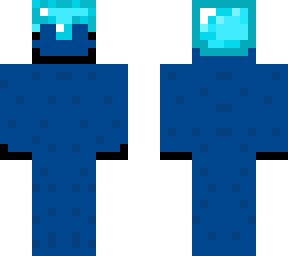 Blue guy with helmet V2 | Minecraft Skin