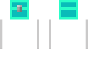 Cyan Chest Head | Minecraft Skin