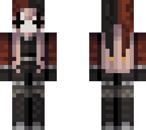 red and black jester girl | Minecraft Skin