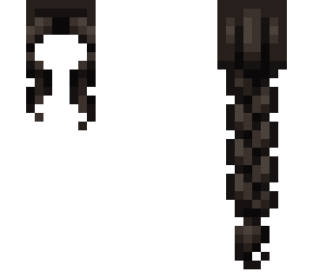 Very Long Braid HB Black | Minecraft Skin